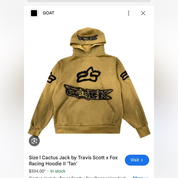 Cactus Jack by Travis Scott | Shirts | Cactus Jack X Fox Racing Hoodie ...
